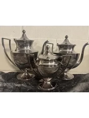 Other | Vintage Wm A Rogers New York Silver Plate 3pc Tea Coffee Set ...